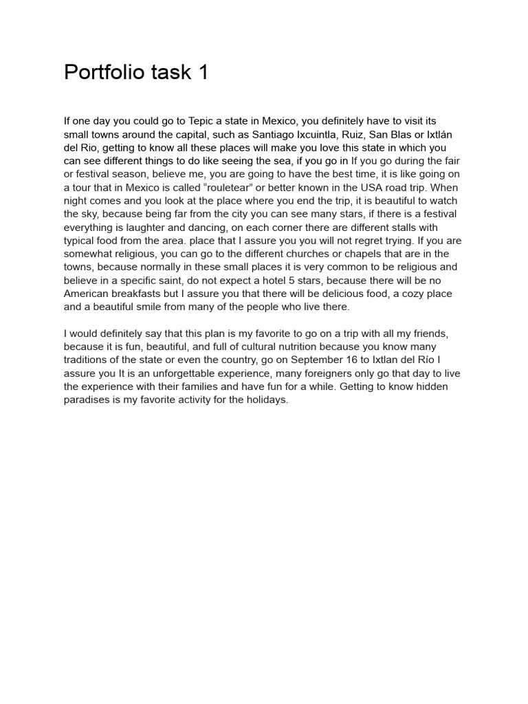 Portfolio Task 1 | PDF | Art