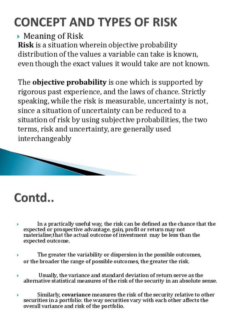 Concept and Types of Risk | PDF | Bonds (Finance) | Beta (Finance)