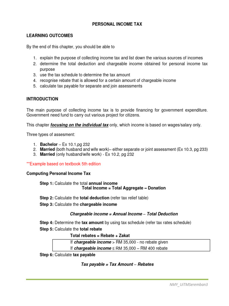 Personal Income Tax | PDF