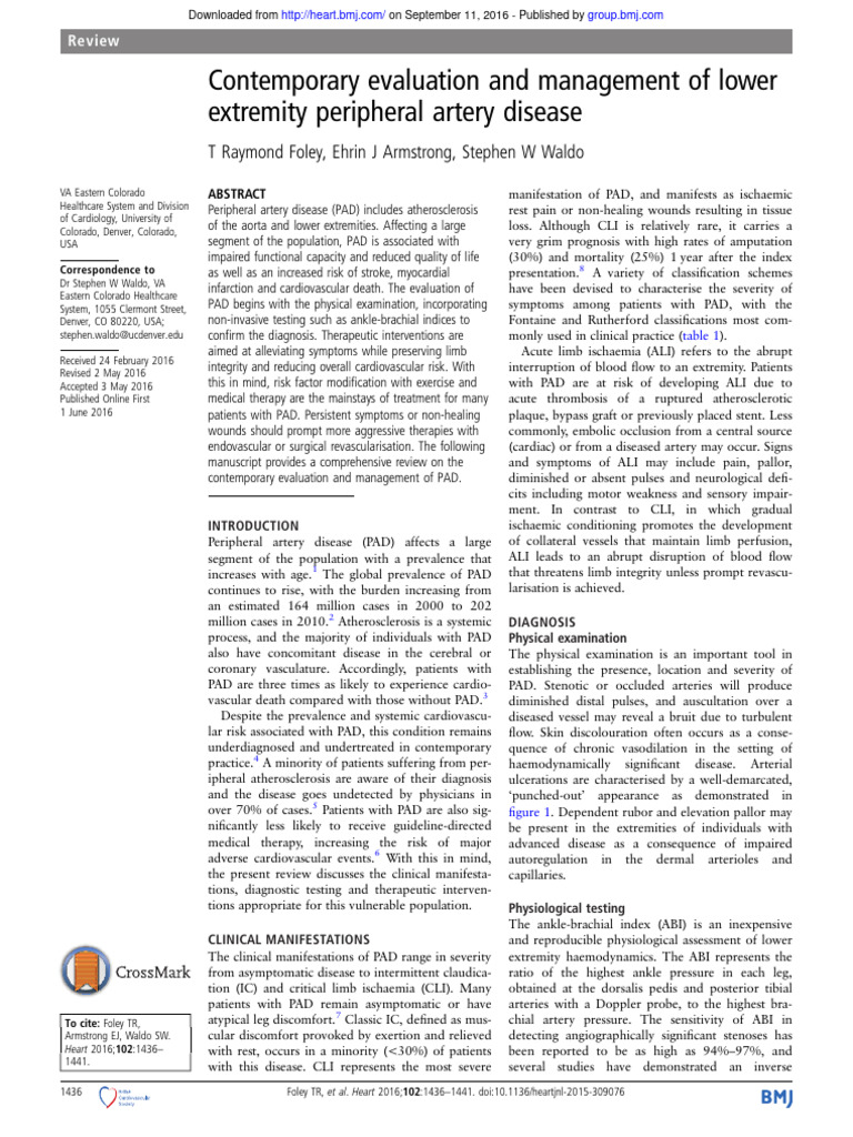 Foley 2016 | PDF | Interventional Radiology | Ischemia