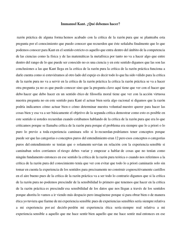 Immanuel Kant | PDF | Immanuel Kant | Moralidad