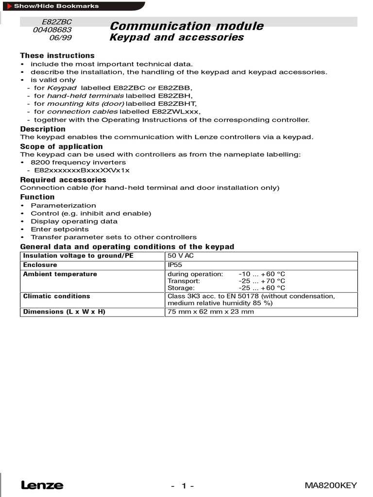 E82ZBC | PDF | Menu (Computing) | Parameter (Computer Programming)