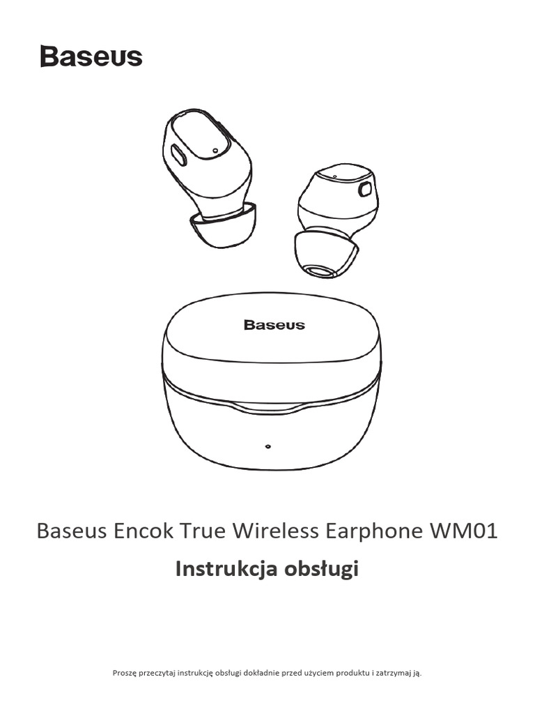 Instrukcja Obslugi BASEUS ENCOK WM01 | PDF