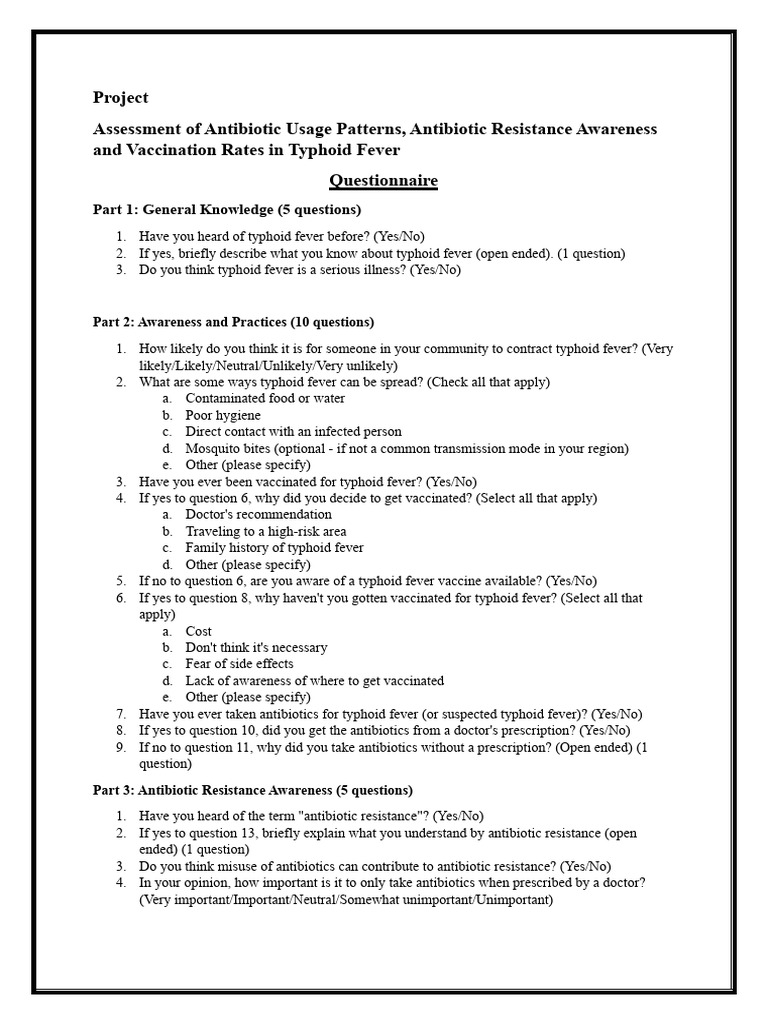 Clinical Project | PDF | Vaccines | Antimicrobial Resistance