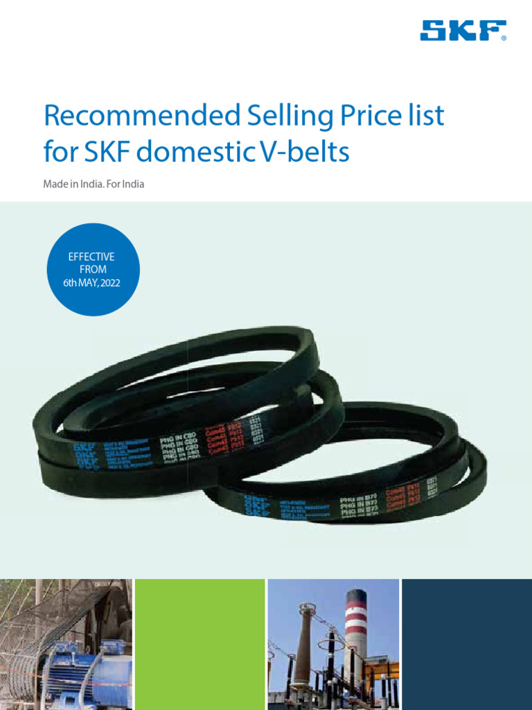 SKF V-Belts Price List India 2022 | PDF | International Organization For Standardization ...