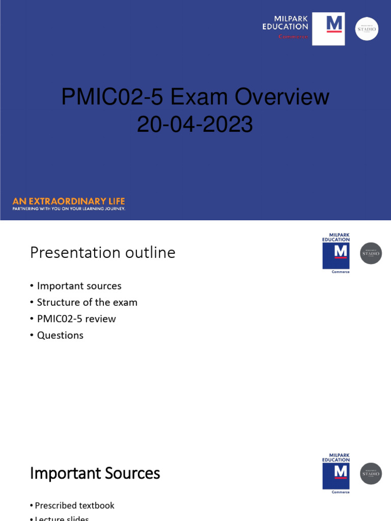 PMIC02-5 Examination Overview 20-04-2023 | PDF | Elasticity (Economics) | Demand