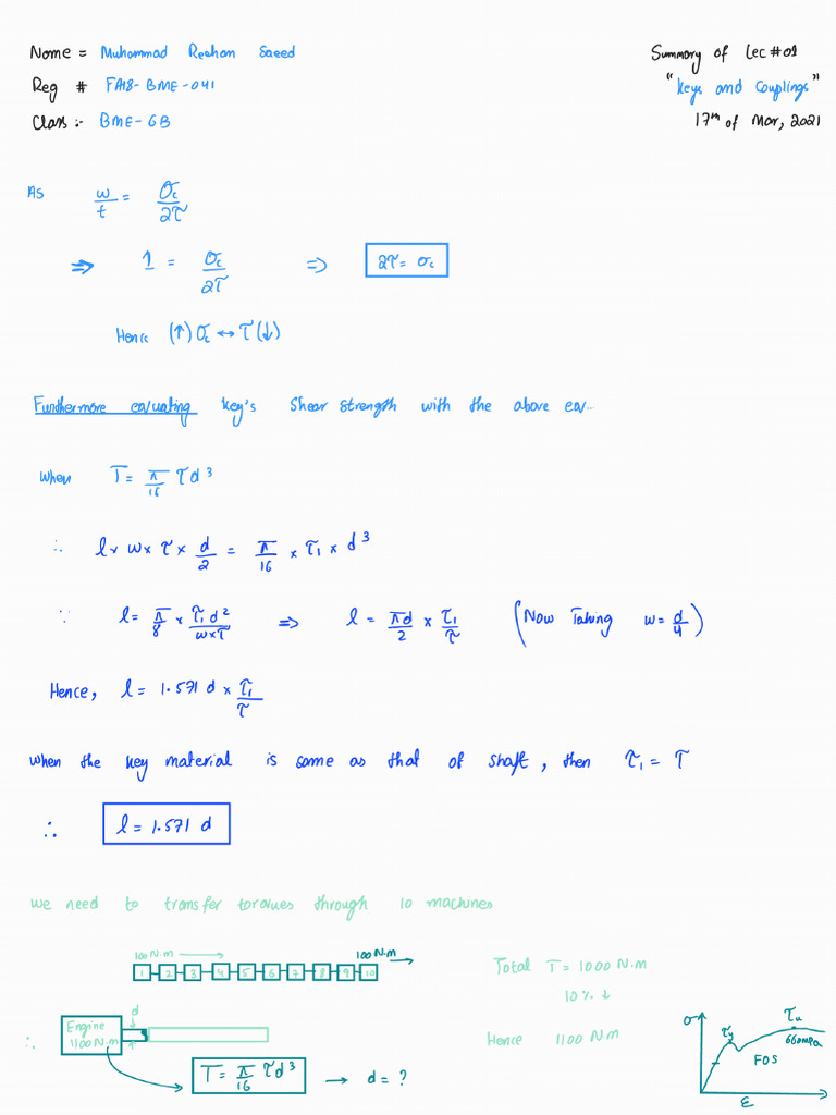 FA18-BME-019 (Summary of Lecture#02) | PDF