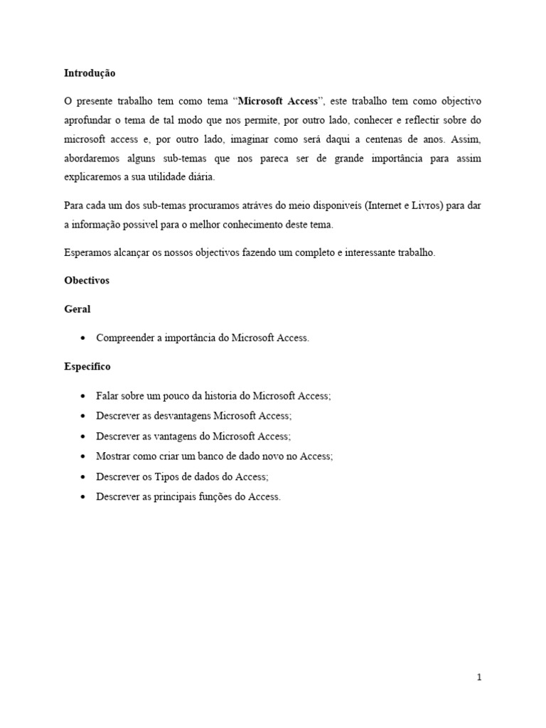 Microsoft Acess | PDF