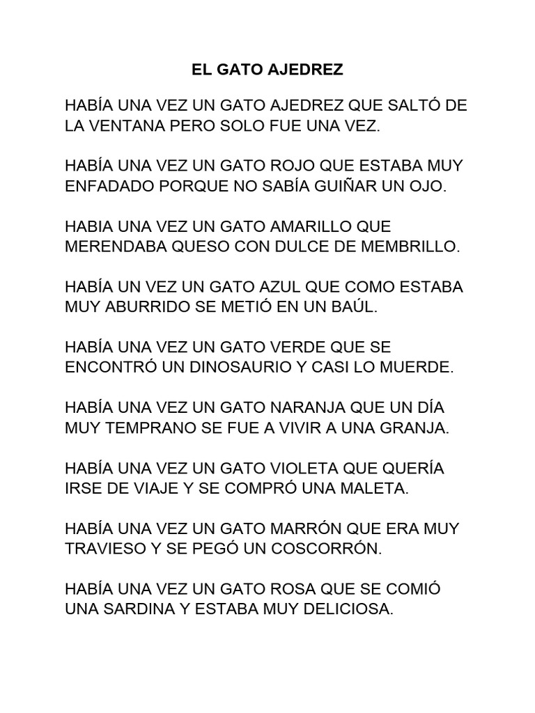 EL GATO AJEDREZ --- | PDF