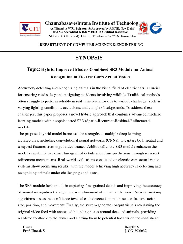 Deepthi S Synopsis | PDF