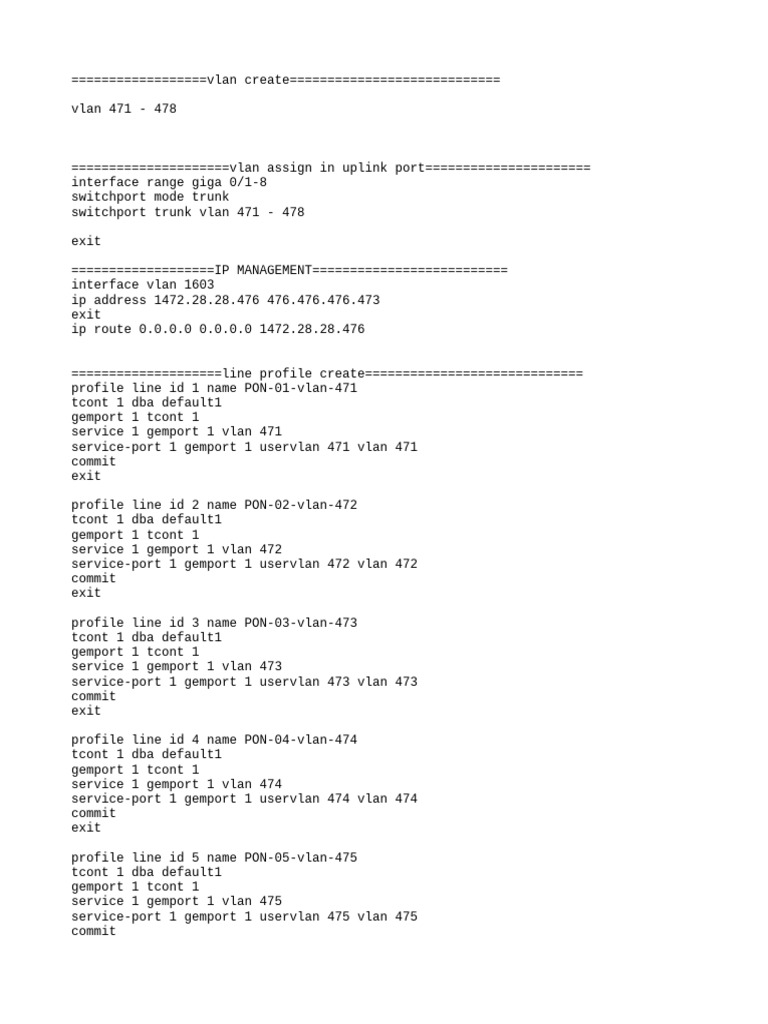 VSOL_GPON_Configuration[1] | PDF | Communications Protocols | Computer Standards