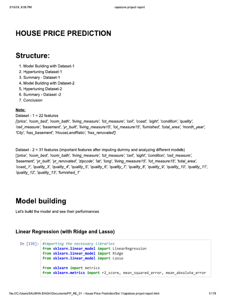 Capstone Project Report 2 | PDF