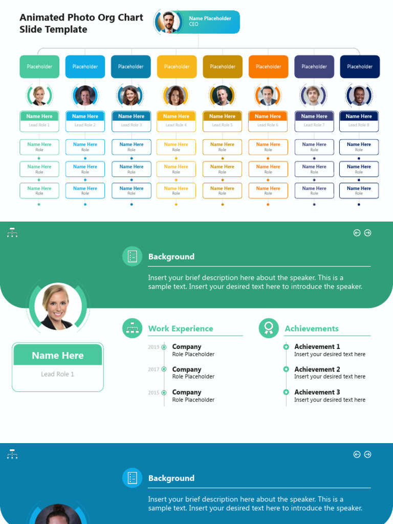01 Animated Photo Org Chart Powerpoint Template 16x9 1 | PDF