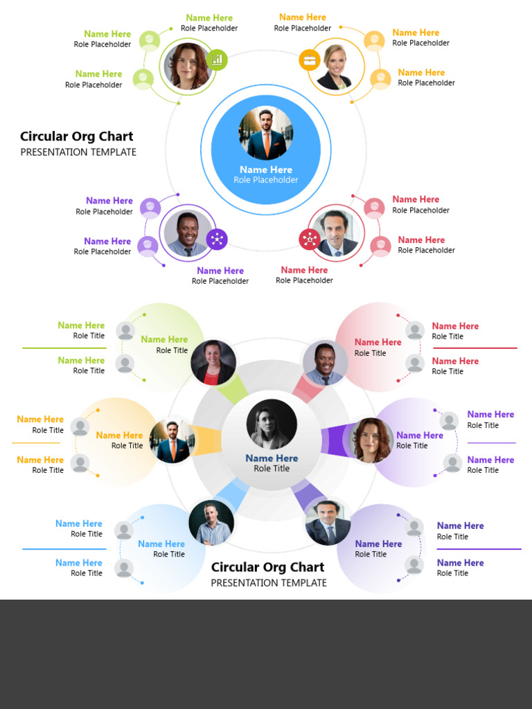 01 Circular Org Chart Powerpoint Template 16x9 1 | PDF
