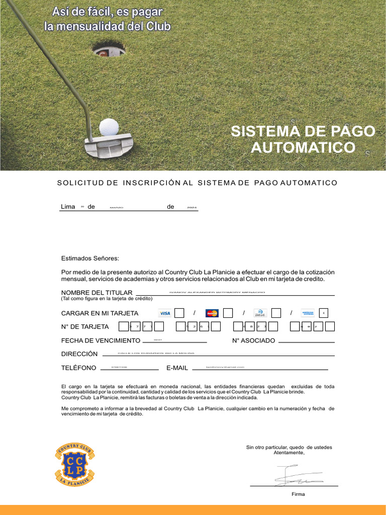 Solicitud - Pago Automatico - V5-2023-1 | PDF