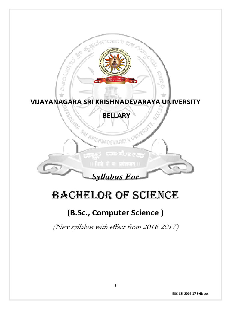 BSC CSL 2016 17syllabus | PDF | C++ | Method (Computer Programming)