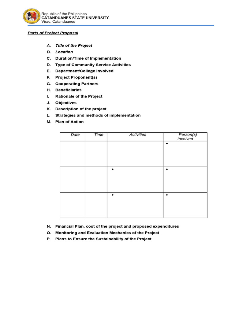 Project Proposal Format 1 | PDF | Rubric (Academic)