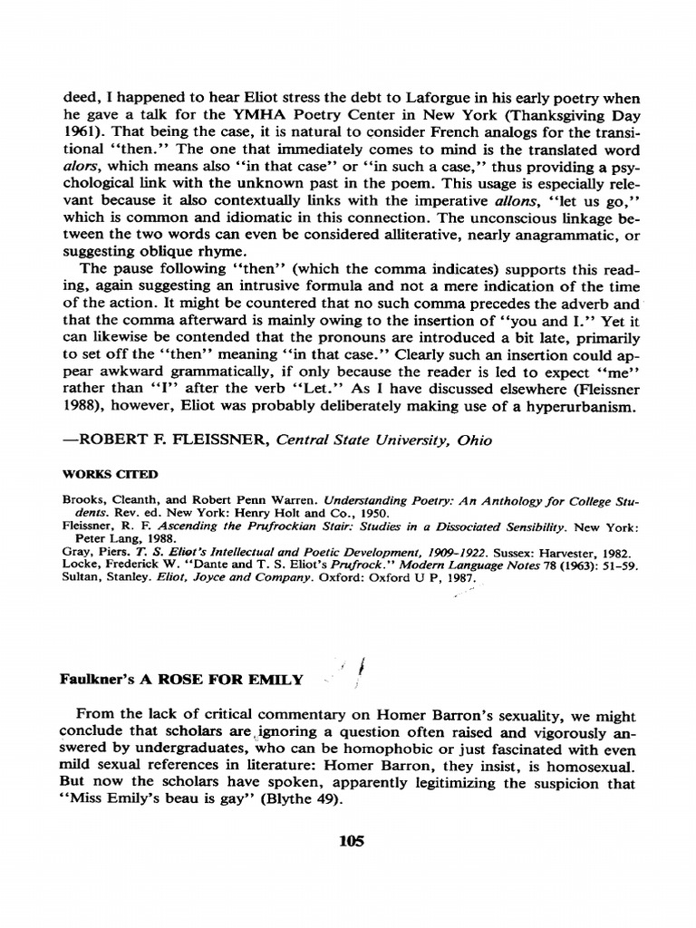 Faulkner Rose Characters and Narrator | PDF