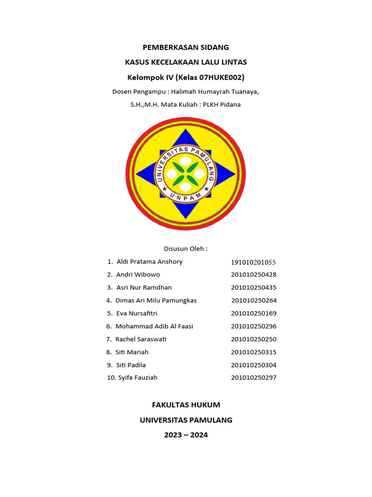 Berkas PLKH Pidana | PDF