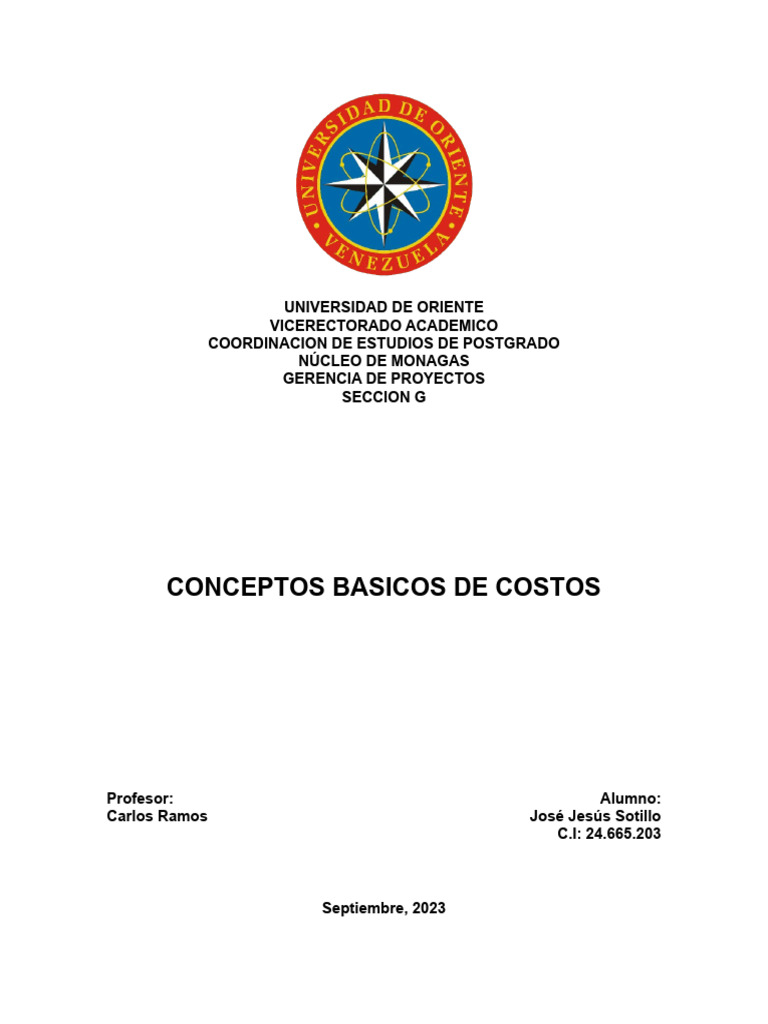 Guia Conceptos Costos Modulo 5 Tema 4 | PDF | Business | Presupuesto