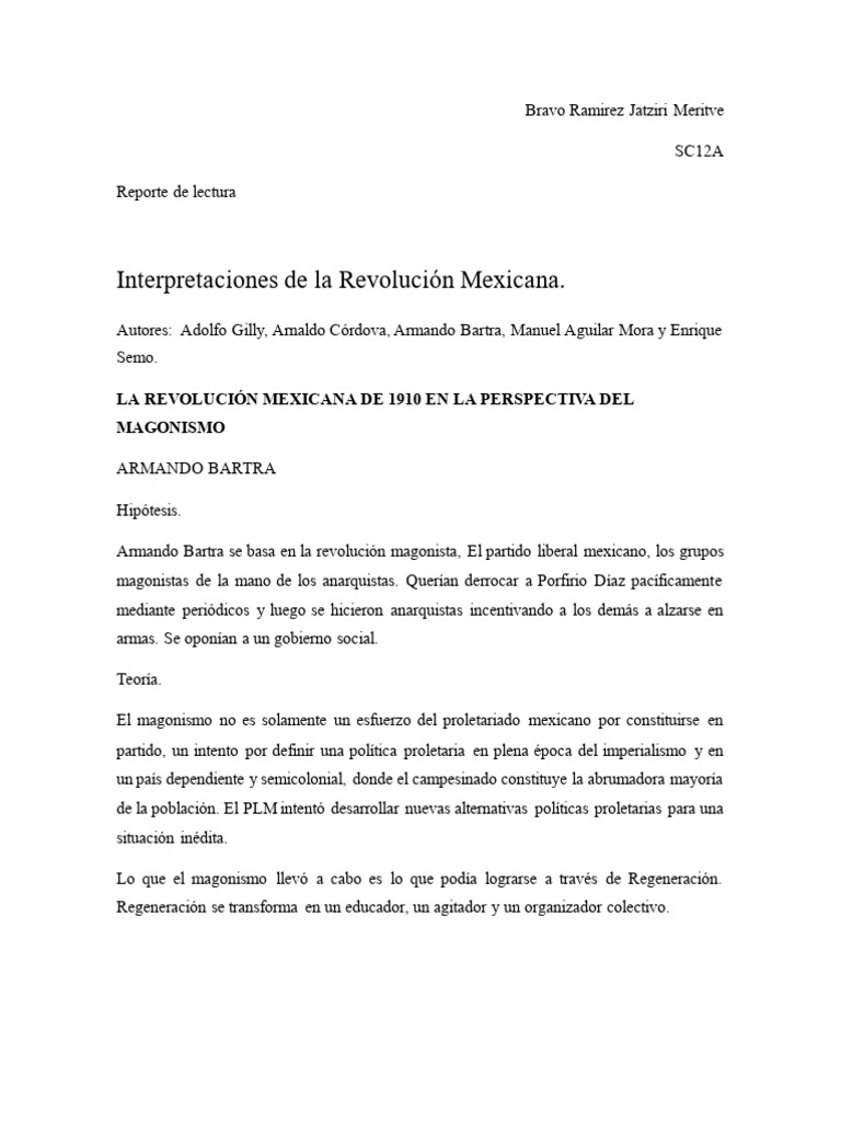 Interpretaciones del Magonismo y Revolución Mexicana | PDF | México ...
