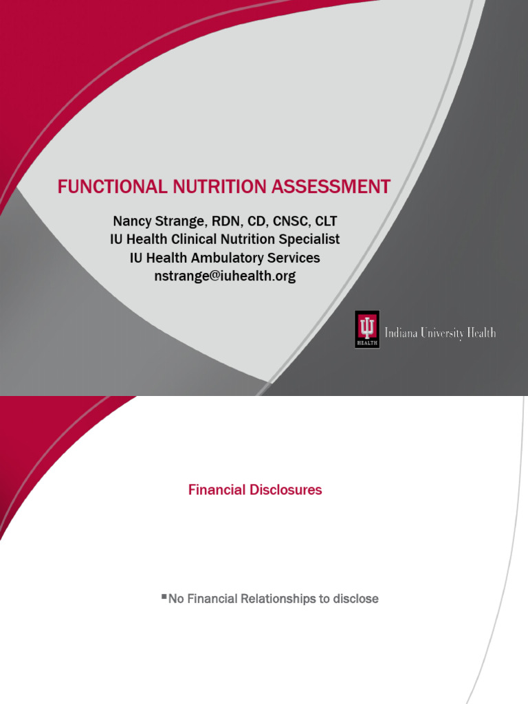 2019 AM Functional Nutrition Assessment Presentation Strange | PDF ...