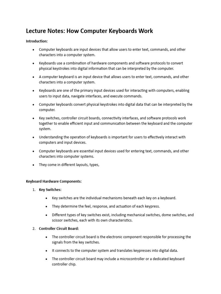 Keyboard | PDF | Computer Keyboard | Microcontroller
