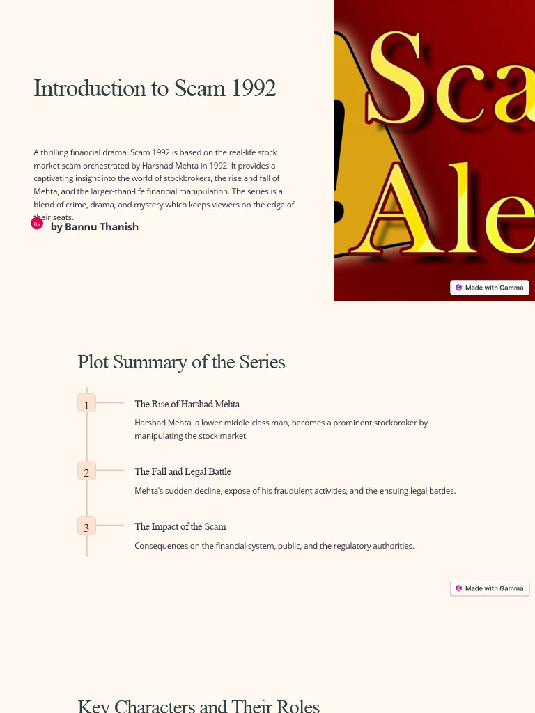 Harshad Mehta: The 1992 Scam Unveiled | PDF