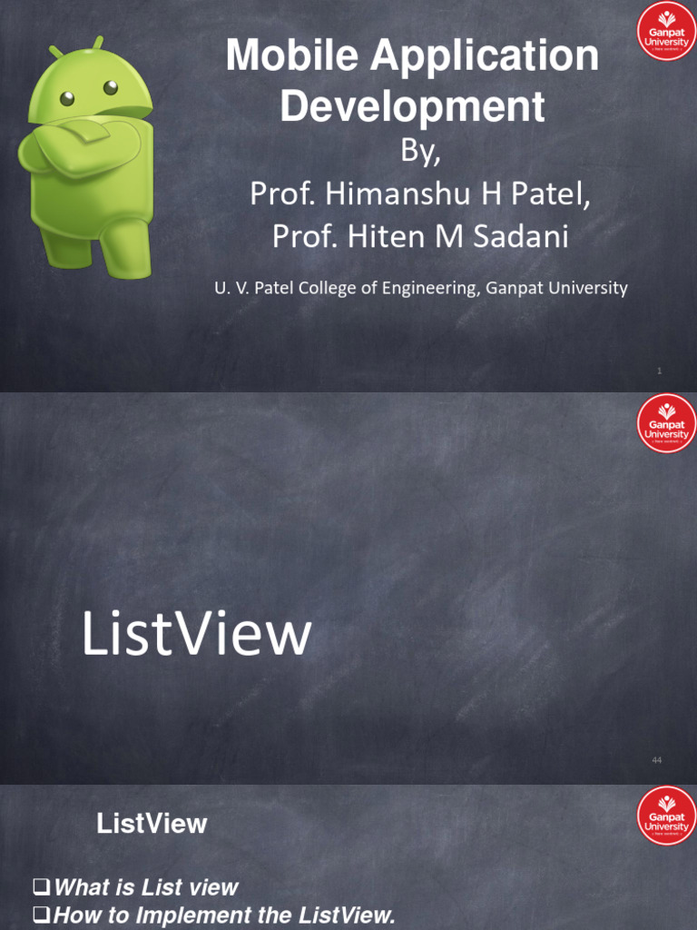 Unit-7 ListView RecyclerView | PDF