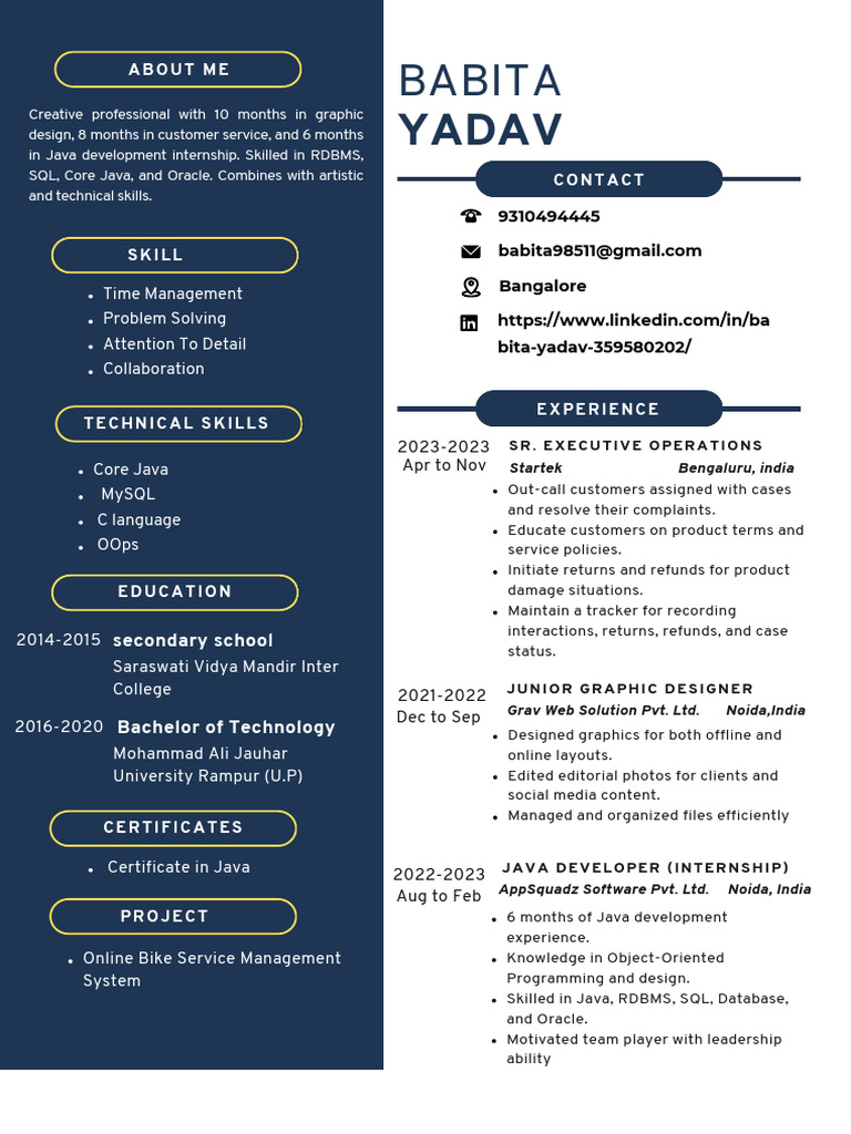 Resume template | PDF | Java (Programming Language) | Computing