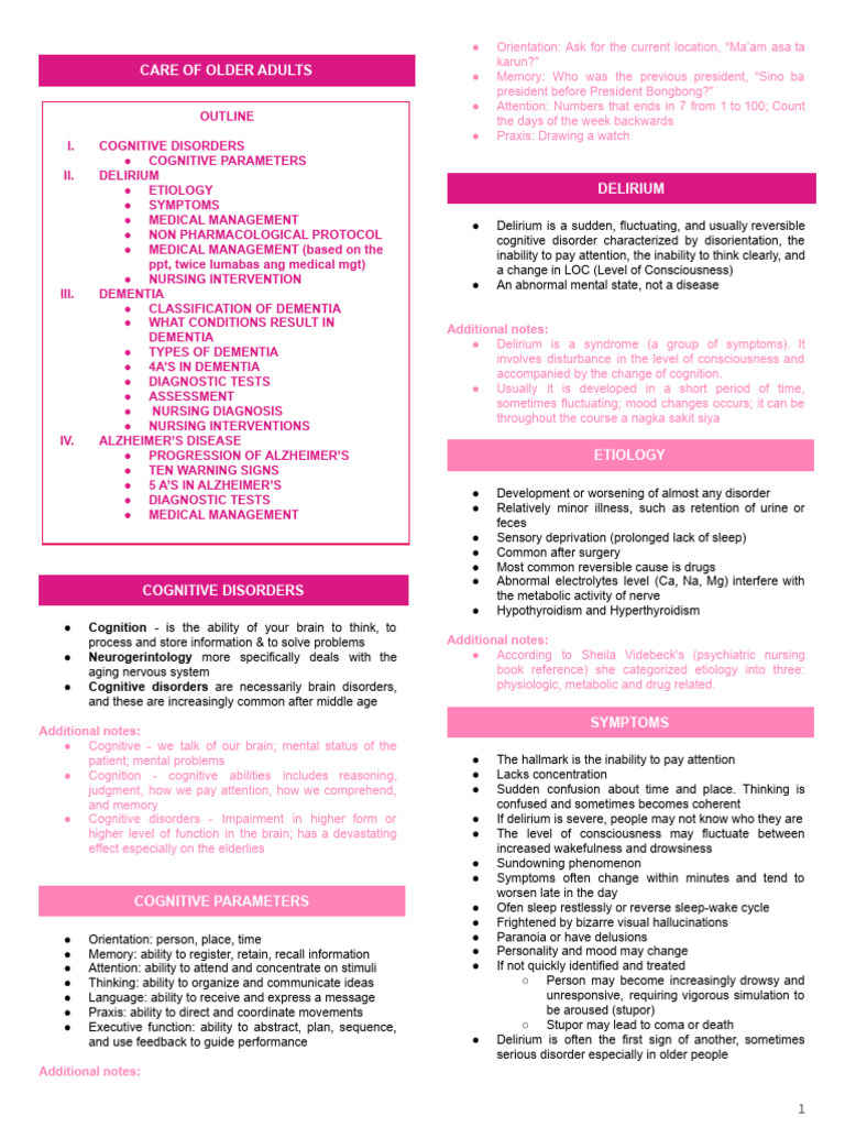 Finals - Geria | PDF | Dementia | Alzheimer's Disease