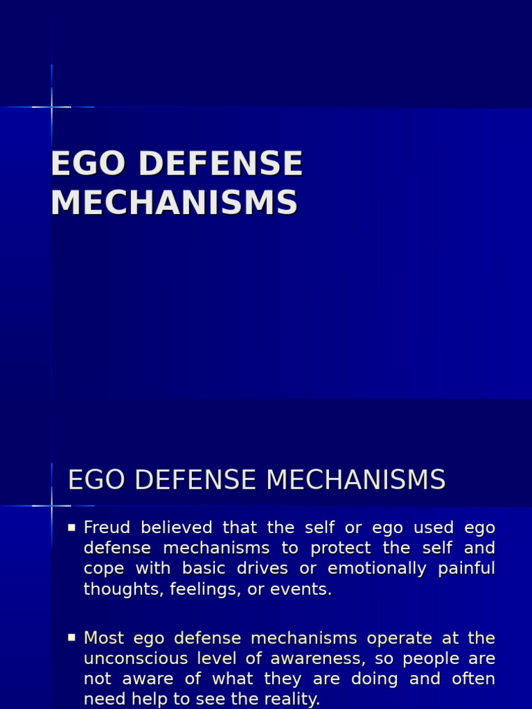 PSYCHIA-EGO-DEFENSE-MECHANISMS | PDF | Id | Psychology