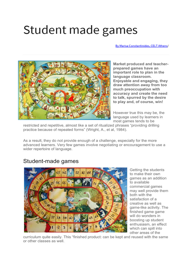 Student Made Games | PDF