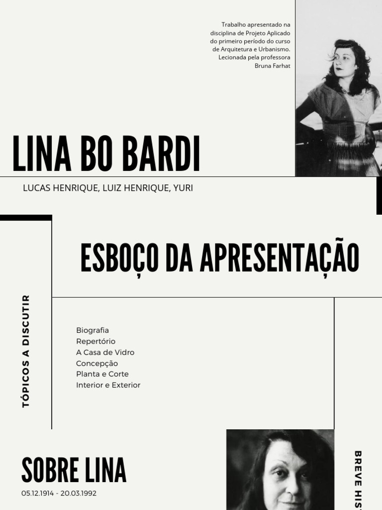 Lina Bo Bardi APRESENTAÇÃO | PDF