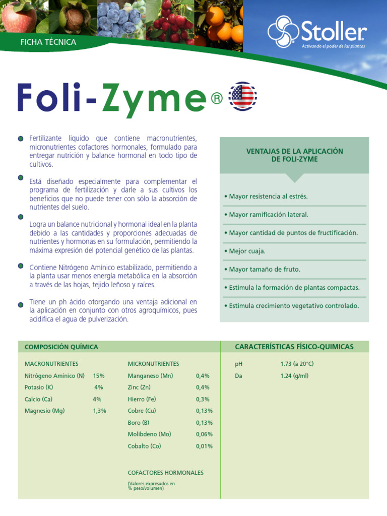 Foli Zyme | PDF | Fertilizante | Química