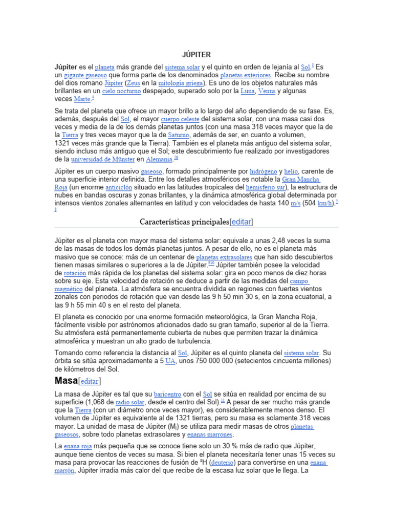 JÚPITER | PDF | Júpiter | Planetas