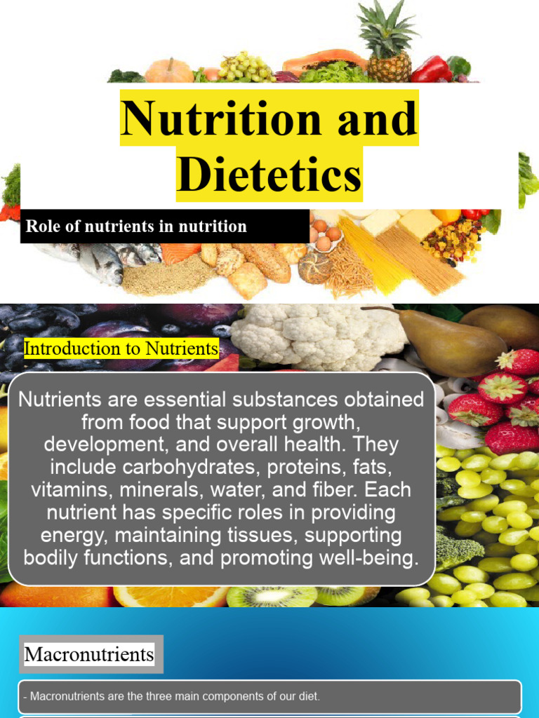 Essential Nutrients for Health and Well-Being | PDF | Nutrients | Food ...