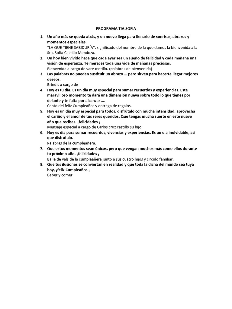 Programa Tia Sofia | PDF