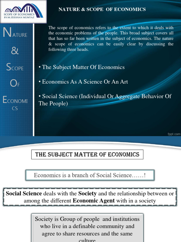 Nature and Scope of Economics | PDF | Economics | Economies