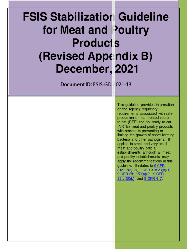 Appendix B | PDF | Hazard Analysis And Critical Control Points | Bacteria
