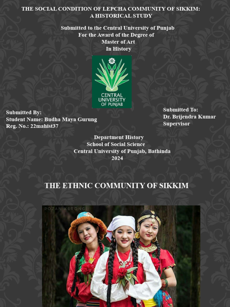 Lepcha of Sikkim PPT 01 | PDF | Tribe | Community