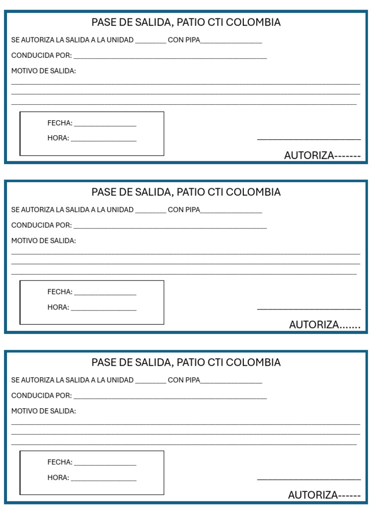 Pase de Salida | PDF