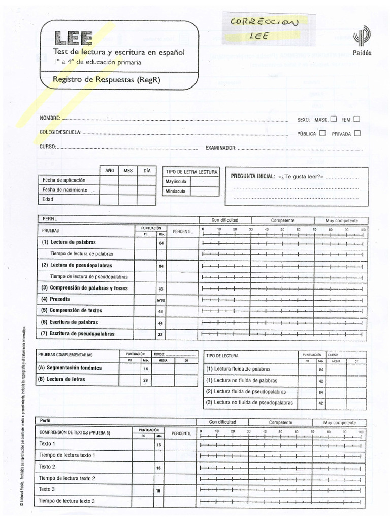 Protocolo LEE - Correccion | PDF