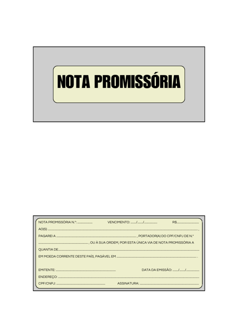 Modelo de Nota Promissória PDF | PDF | Negócios