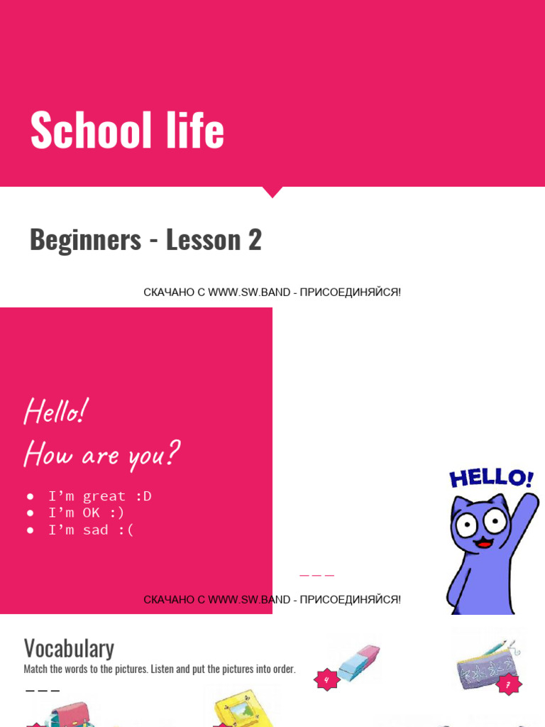 Beginners 2.0 - L2 (School life) | PDF | Language Acquisition | Learning Beginners 2.0 - L2 (School life) | PDF | Language Acquisition | Learning