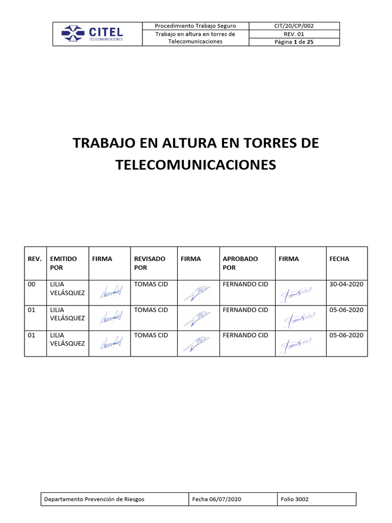 CIT20CP002 3002 Instalación de Equipos de Comunicacion en Torres | PDF ...