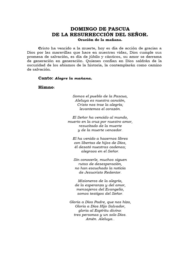 Domingo de Pascua: Celebrando la Resurrección | PDF | Cristo (título ...