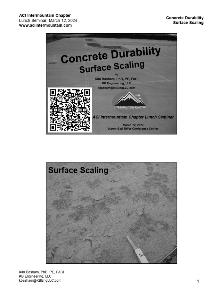 Concrete Durability ACI Intermountain ACI March 12 2024 | PDF ...