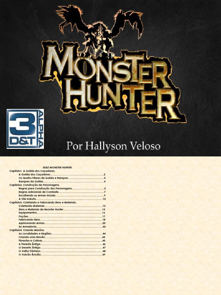 Monster Hunter 3D&T | PDF