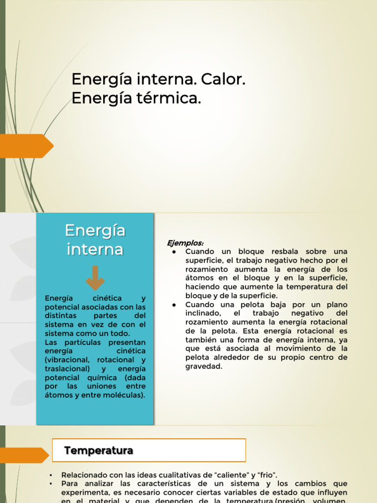 Calor y Energia Termica | PDF | Calor | Temperatura